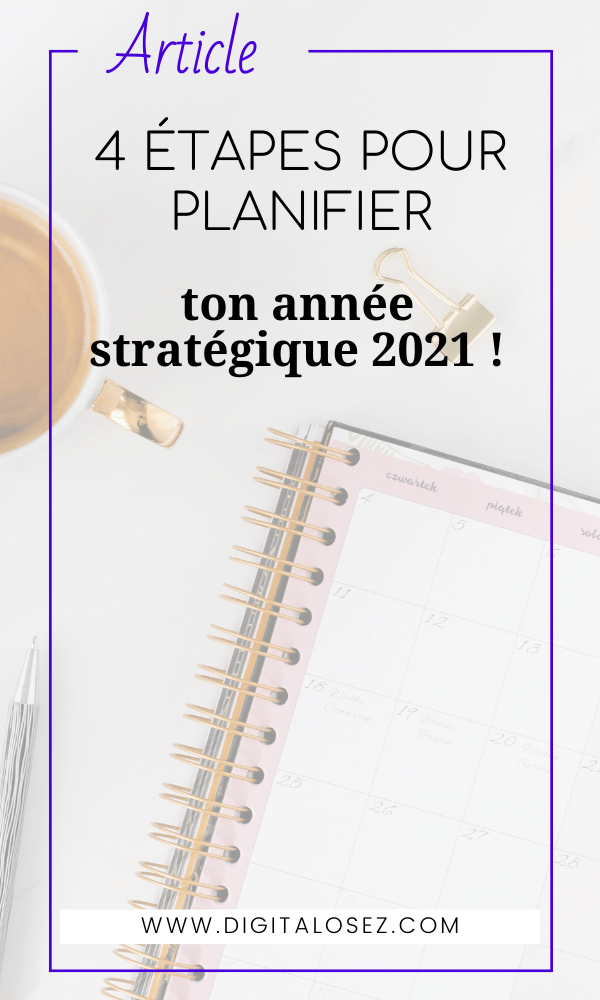 4 étapes pour planifier 2021